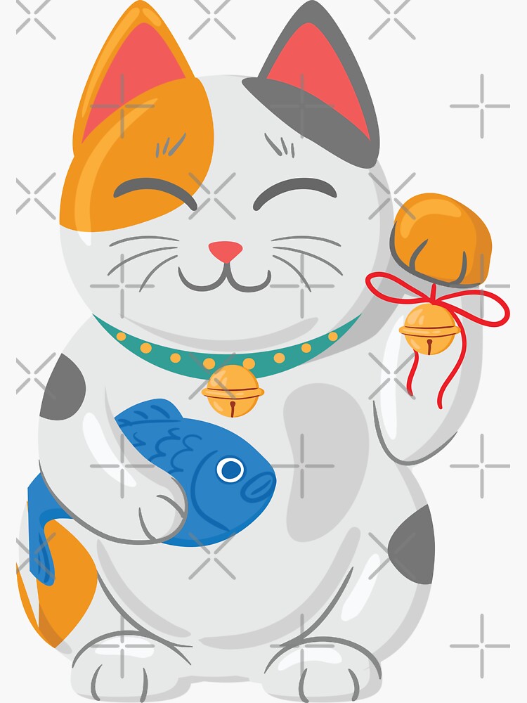 "Maneki Neko, Cute Japanese Maneki Neko Cat, White Maneki Neko ...