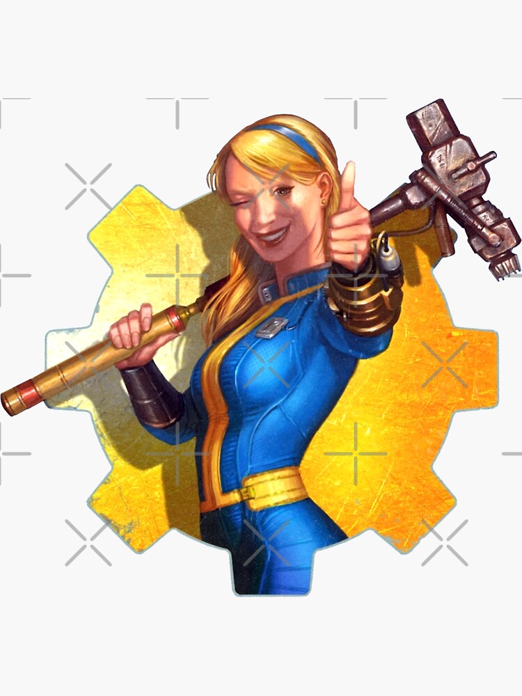 "Vault-Tec Workshop Vault Girl" Sticker for Sale by ClassicGlue | Redbubble
