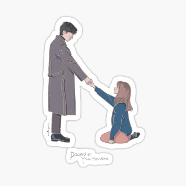 "DOOM AT YOUR SERVICE" Sticker for Sale by SsongGita | Redbubble