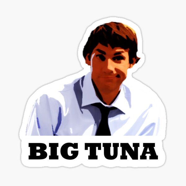 "Jim is the Big Tuna" Sticker for Sale by samohtbackwards | Redbubble