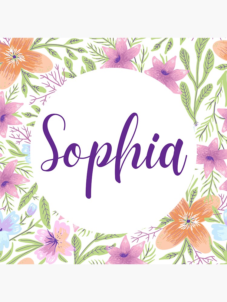 "Sophia Name Sticker " Sticker for Sale by salystore | Redbubble
