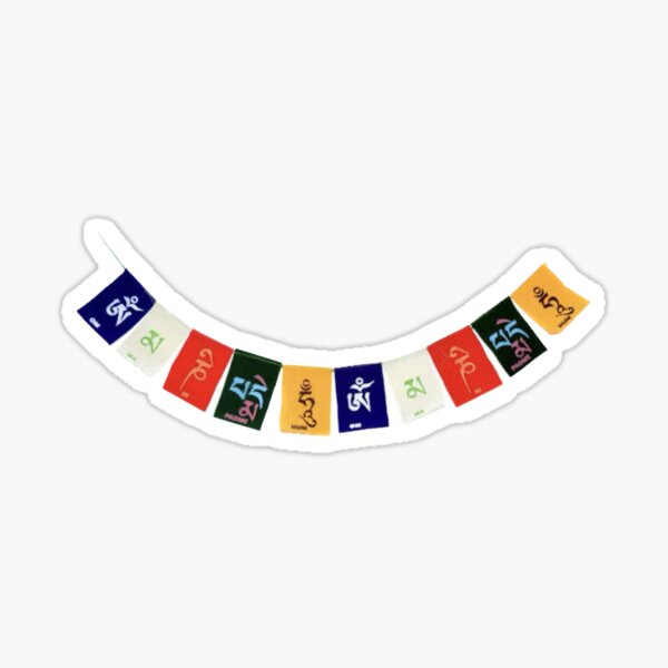 "Prayers flag represent for five elements " Sticker for Sale by Rowatso ...