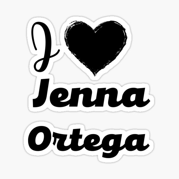 "I love Jenna Ortega Classic Black Heart" Sticker for Sale by ...