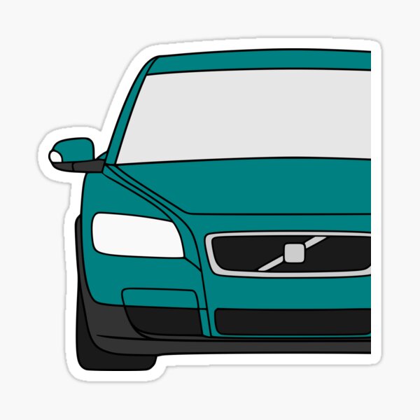 "Volvo C30 2006-2010 turquoise" Sticker for Sale by EdimDesign | Redbubble