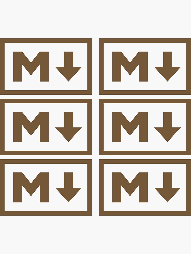 "Markdown Logo" Sticker for Sale by MrShy | Redbubble