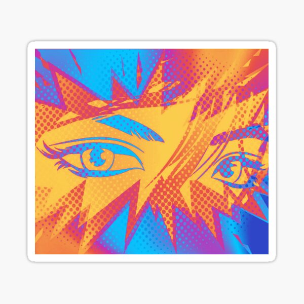 "Anime Faces" Sticker for Sale by mischiefmartian | Redbubble