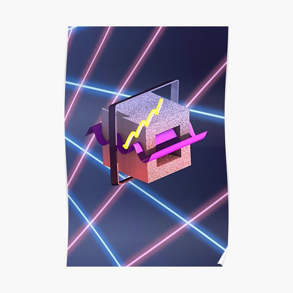 "80s Light Show" Poster by duwangclothing | Redbubble