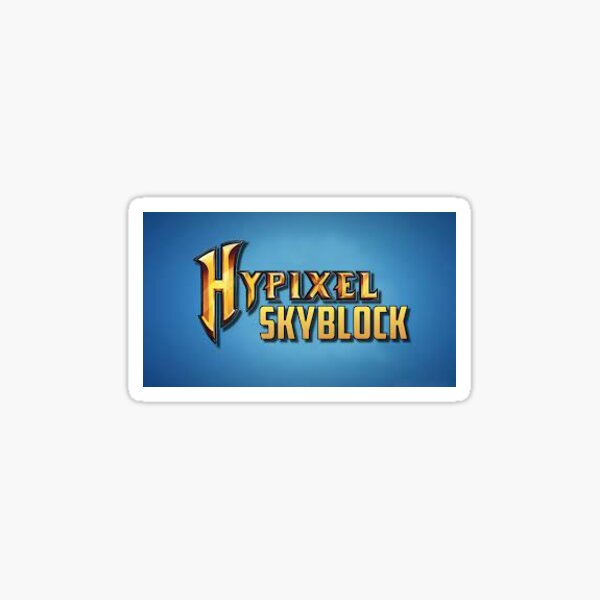 "Hypixel skyblock logo" Sticker for Sale by SweFalcon | Redbubble