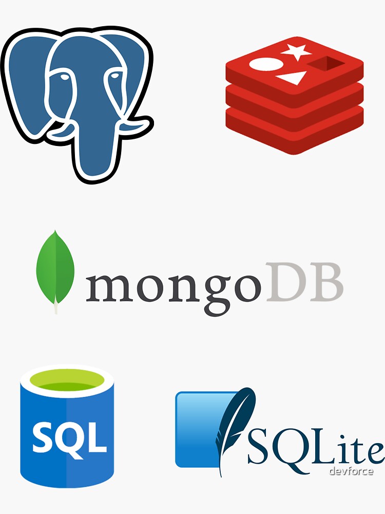 Database Admin Pack Postgresql Redis Mongodb Sql Sqlite Sticker