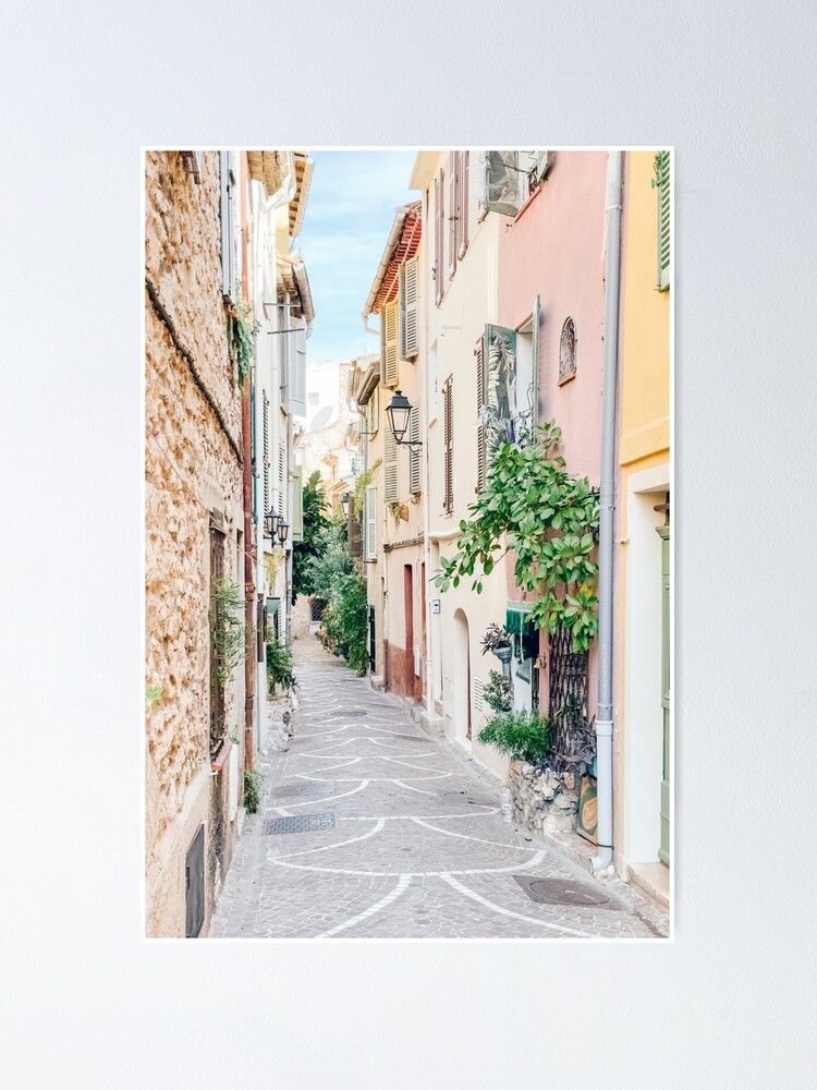 "Antibes France Travel Print, French Riviera Wall Art, Côte d'Azur Print, Provence Town Pastel ...