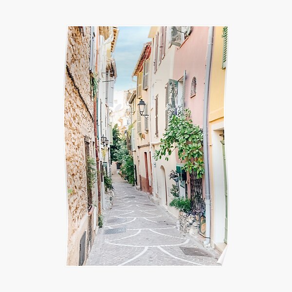 "Antibes France Travel Print, French Riviera Wall Art, Côte d'Azur Print, Provence Town Pastel ...