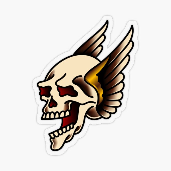 Skull Wings Stickers | Redbubble