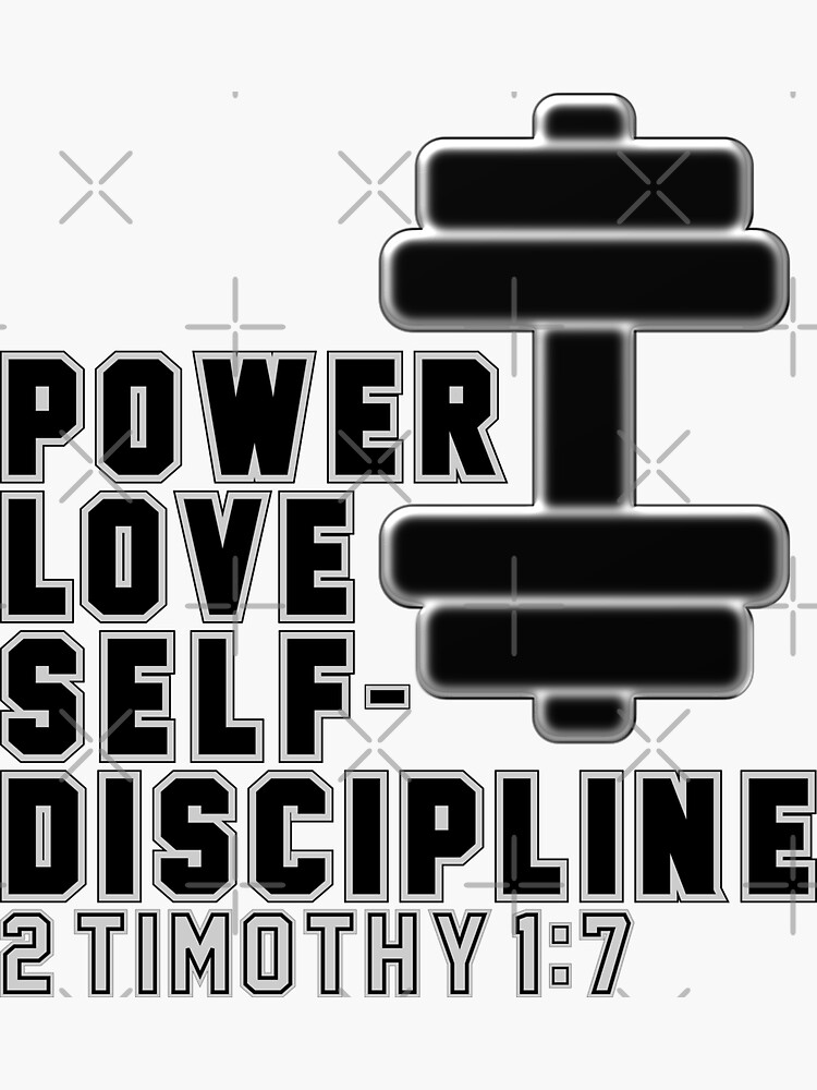 "Power Love Self-Discipline" Sticker for Sale by SeeScotty | Redbubble