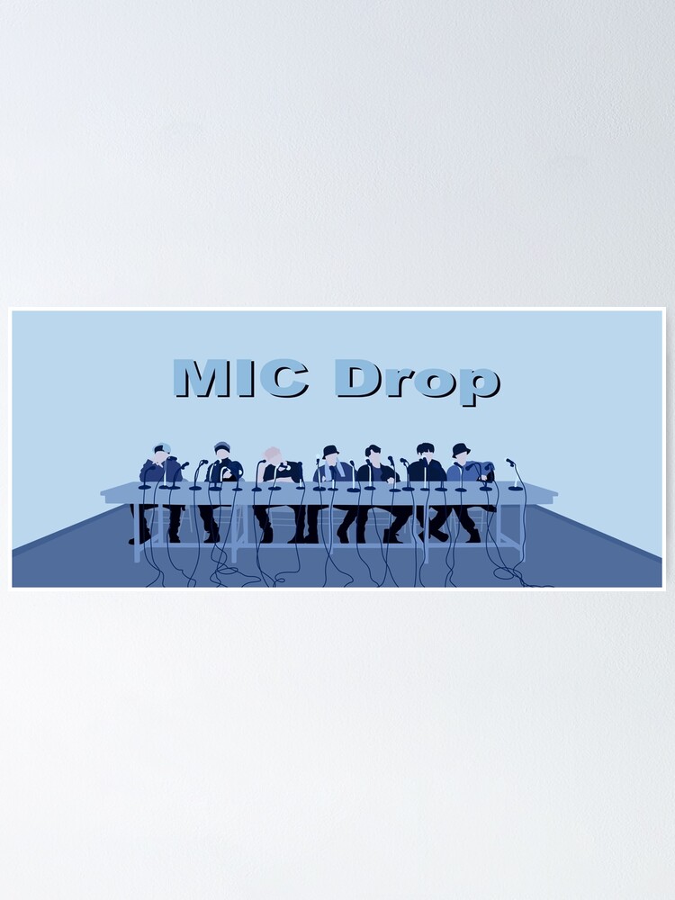 "MIC Drop Minimalist" Poster by ZeroKara | Redbubble