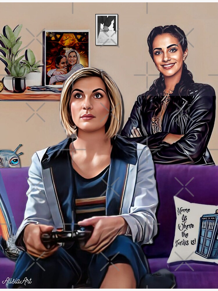 "Purple sofa /13th doctor thasmin" Sticker for Sale by AlisiaArt ...