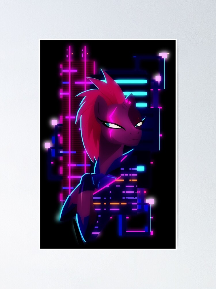 "Neon Tempest Shadow" Poster for Sale by TornadoTwist | Redbubble