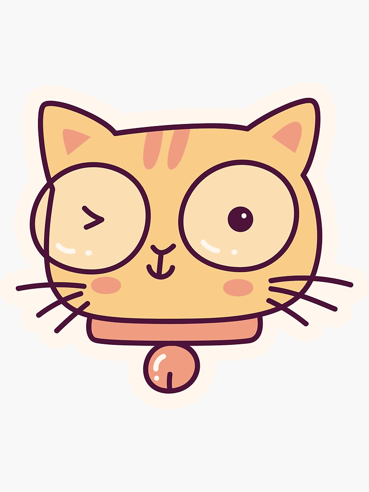 "Copie de Watercolor Hello Cat" Sticker for Sale by 99Deskarte | Redbubble