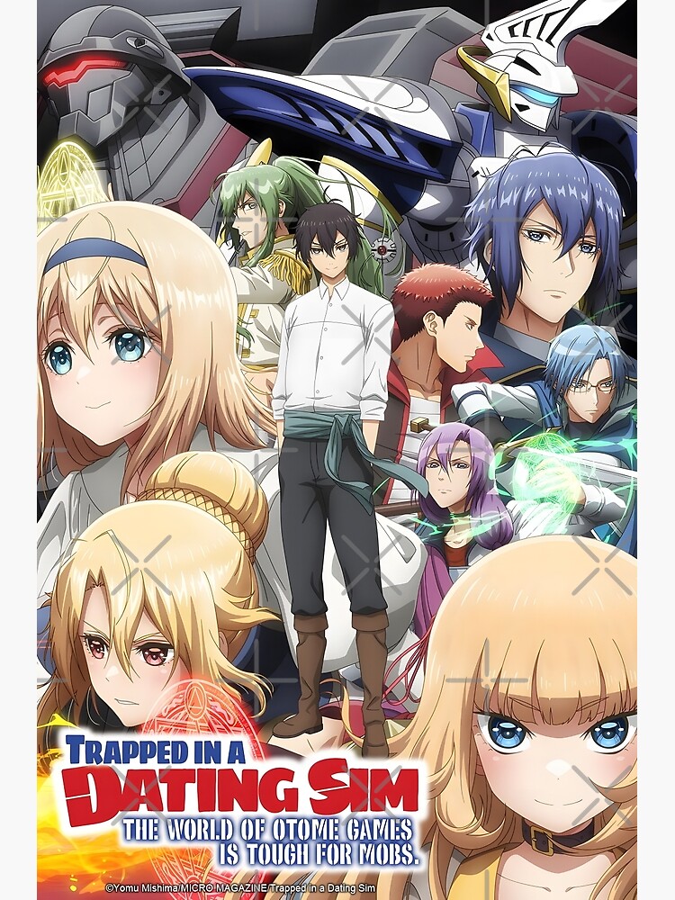 "Trapped in a Dating Sim anime" Poster for Sale by Beegiz | Redbubble