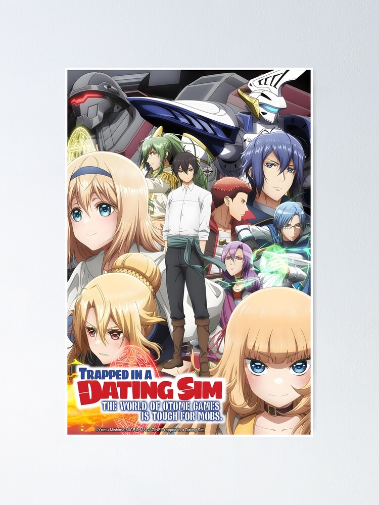 "Trapped in a Dating Sim anime" Poster for Sale by Beegiz | Redbubble