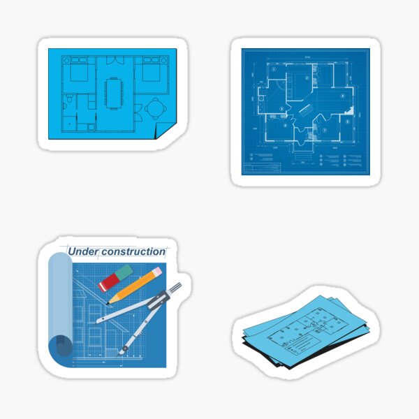 "blueprint sticker pack" Sticker for Sale by stickers-packs | Redbubble
