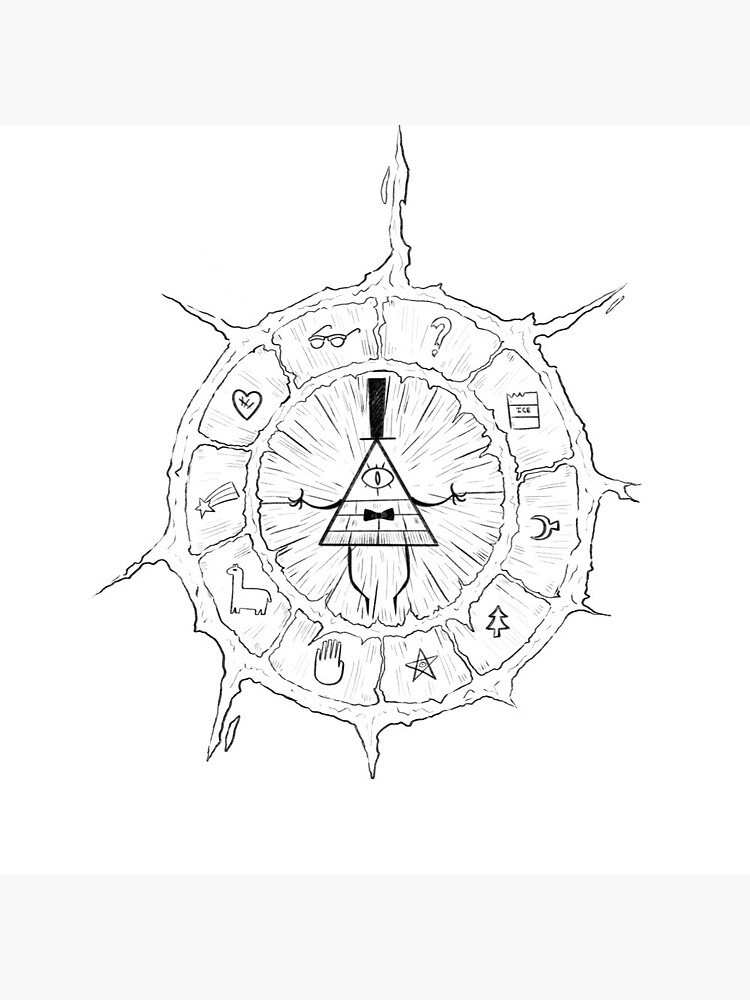 Don't Forgive Me, Bill Cipher, Scar Zodiac (FanArt) Pin Button sold by ...