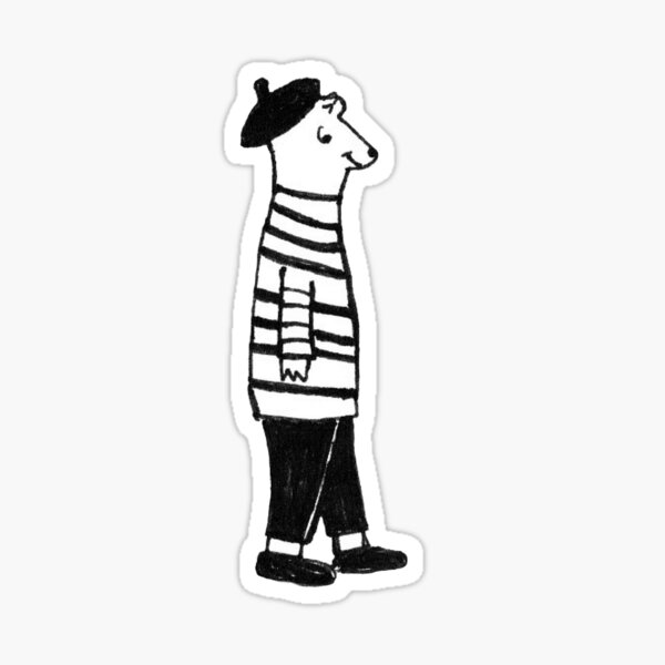 "Beatnik Weasel" Sticker by ayyfazoli | Redbubble