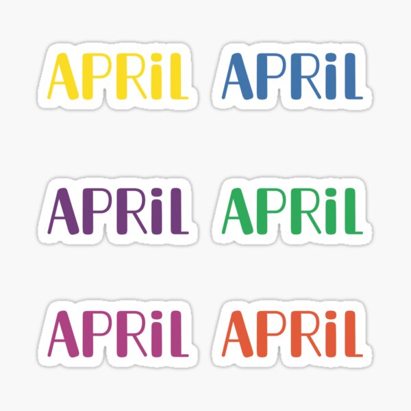 "Sticker Sheet pack for Name / Month April" Sticker for Sale by Alima ...