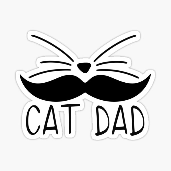 "Cat Dad" Sticker by kimikocarper | Redbubble
