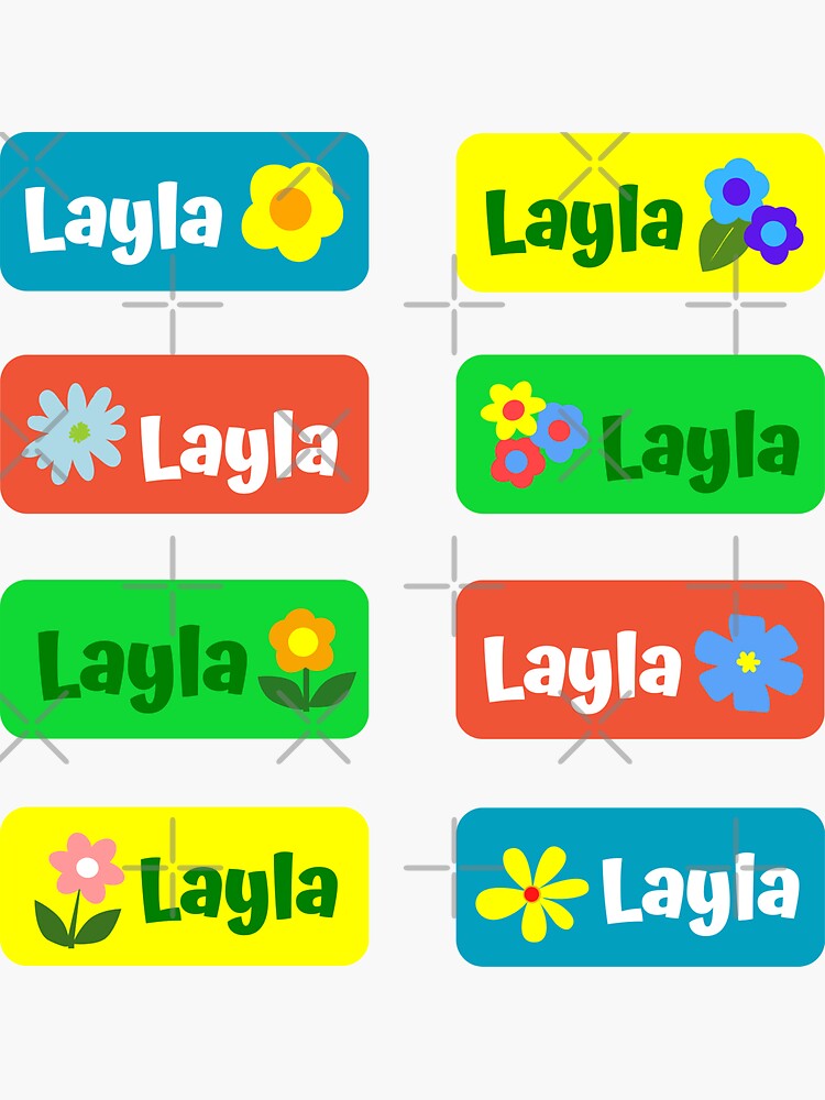 "PERSONALISED STICKER WITH NAME OF LAYLA" Sticker for Sale by philevera ...
