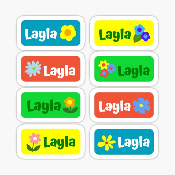 "PERSONALISED STICKER WITH NAME OF LAYLA" Sticker for Sale by philevera ...