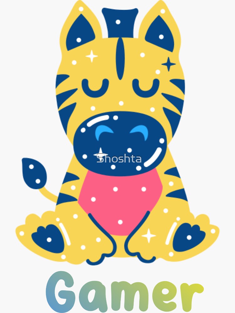 "zebra gamer" Sticker for Sale by Shoshta | Redbubble