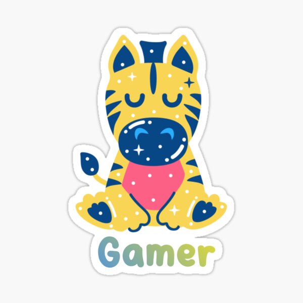 "zebra gamer" Sticker for Sale by Shoshta | Redbubble