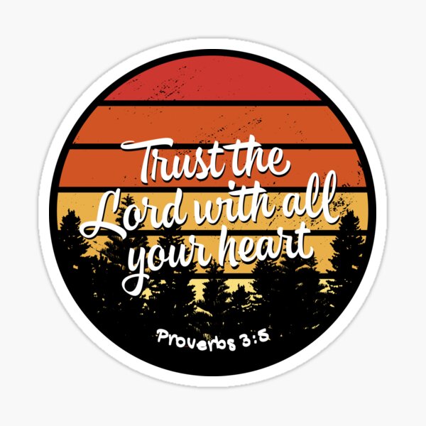 Pegatina «Confía en el Señor con todo tu corazón y no te apoyes en tu ...