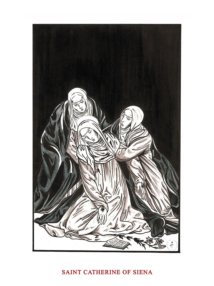 "SAINT CATHERINE OF SIENA" Sticker for Sale by CarduelisCardue | Redbubble