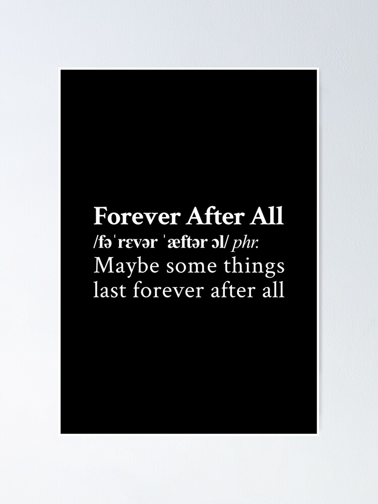 "Forever After All by Luke Combs" Poster for Sale by StickTheSong ...