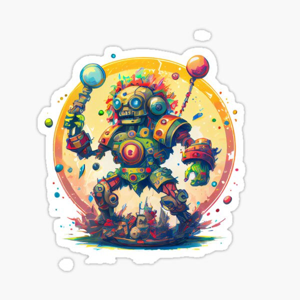 Inca Robot Warrior Sticker For Sale By Mlartifex Redbubble