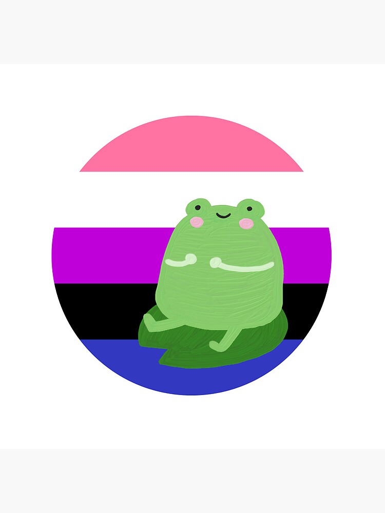 "Genderfluid pride flag frog" Pin for Sale by RandomlyRainbow | Redbubble