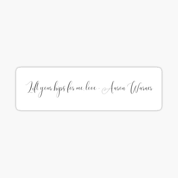 "LYHFML Aaron Warner" Sticker for Sale by midnightglaze | Redbubble