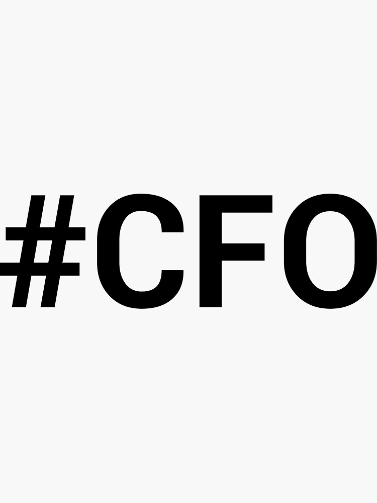 "#CFO" Sticker for Sale by typographyco | Redbubble