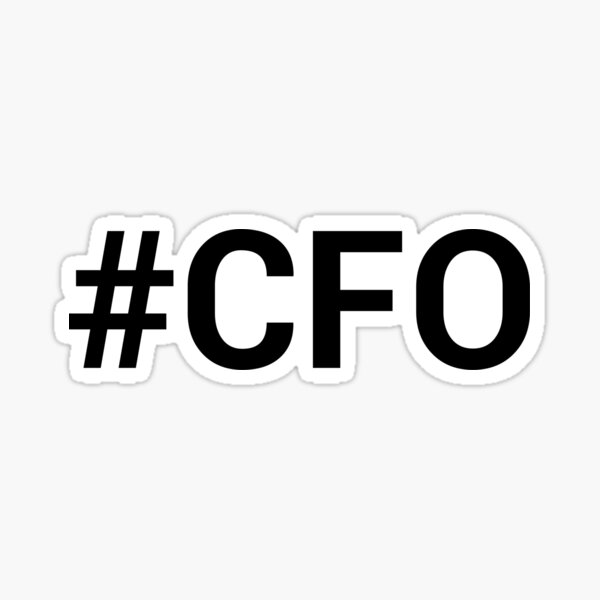 "#CFO" Sticker for Sale by typographyco | Redbubble