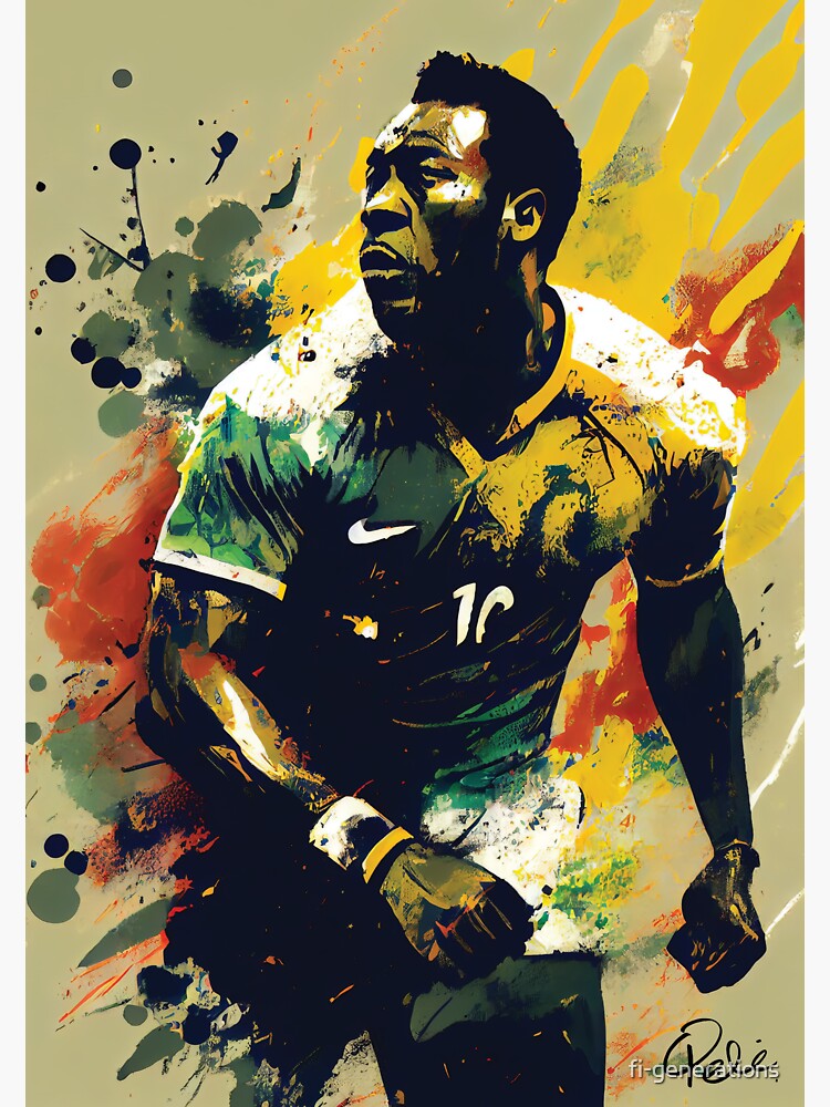 "Pele - The Legend" Sticker for Sale by fi-generations | Redbubble