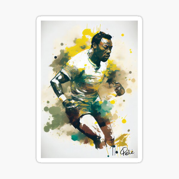 "Pele - The Legend" Sticker for Sale by fi-generations | Redbubble