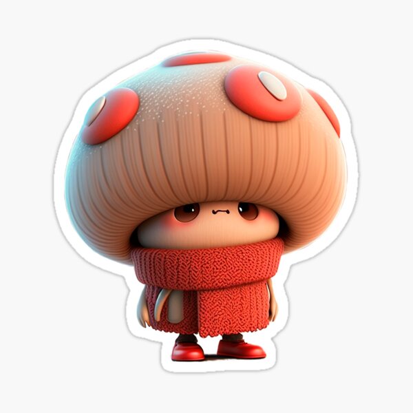 Pegatina «Seta invernal. Dibujo de setas alucinantes. Arte de setas ...