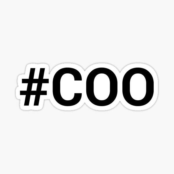 "#COO" Sticker for Sale by typographyco | Redbubble