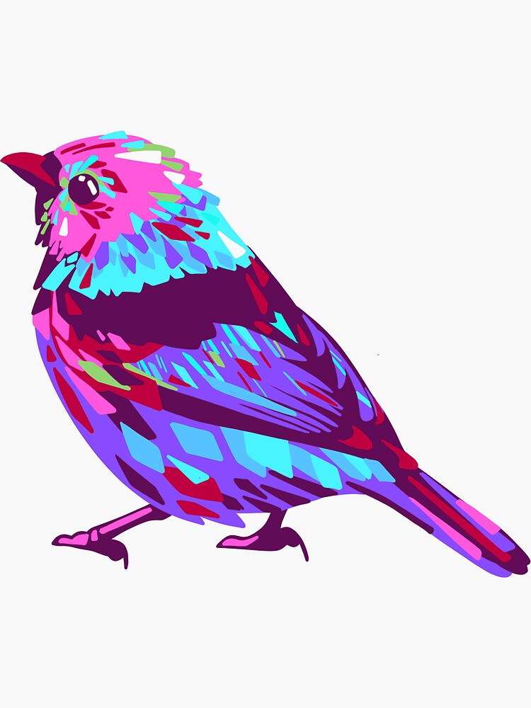 "Pink Bird" Sticker for Sale by Reo-Illust | Redbubble