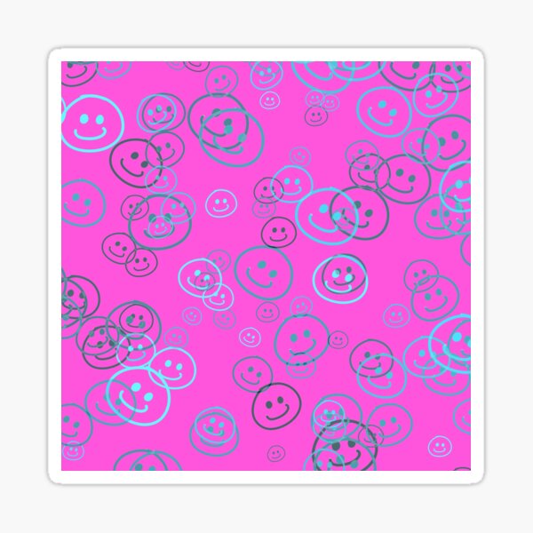 "Smiley Face Neon" Sticker for Sale by FinapplePudding | Redbubble