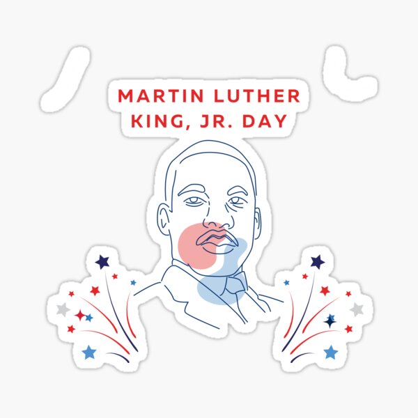 "Happy Martin Luther King Jr. Day" Sticker for Sale by Treasold | Redbubble