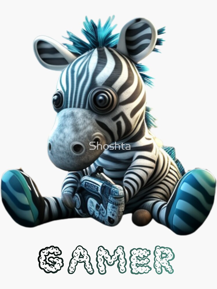 "zebra gamer" Sticker for Sale by Shoshta | Redbubble