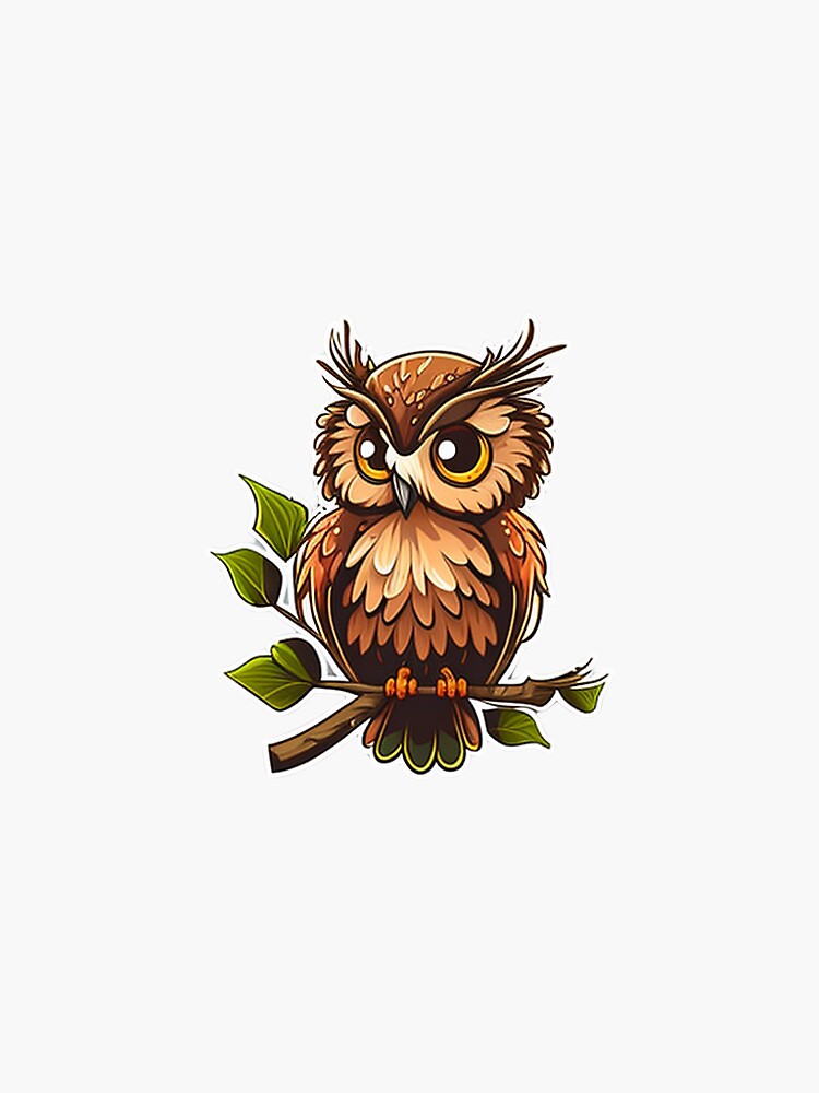 "Cute Owl sticker" Sticker for Sale by MustHaveSticker | Redbubble