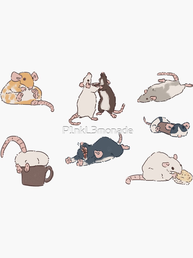 "Rats" Sticker for Sale by P1nkL3monade | Redbubble
